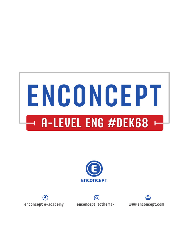 A-Level ภาษาอังกฤษ Enconcept.pdf | PDF | Linguistic Typology | Language Mechanics