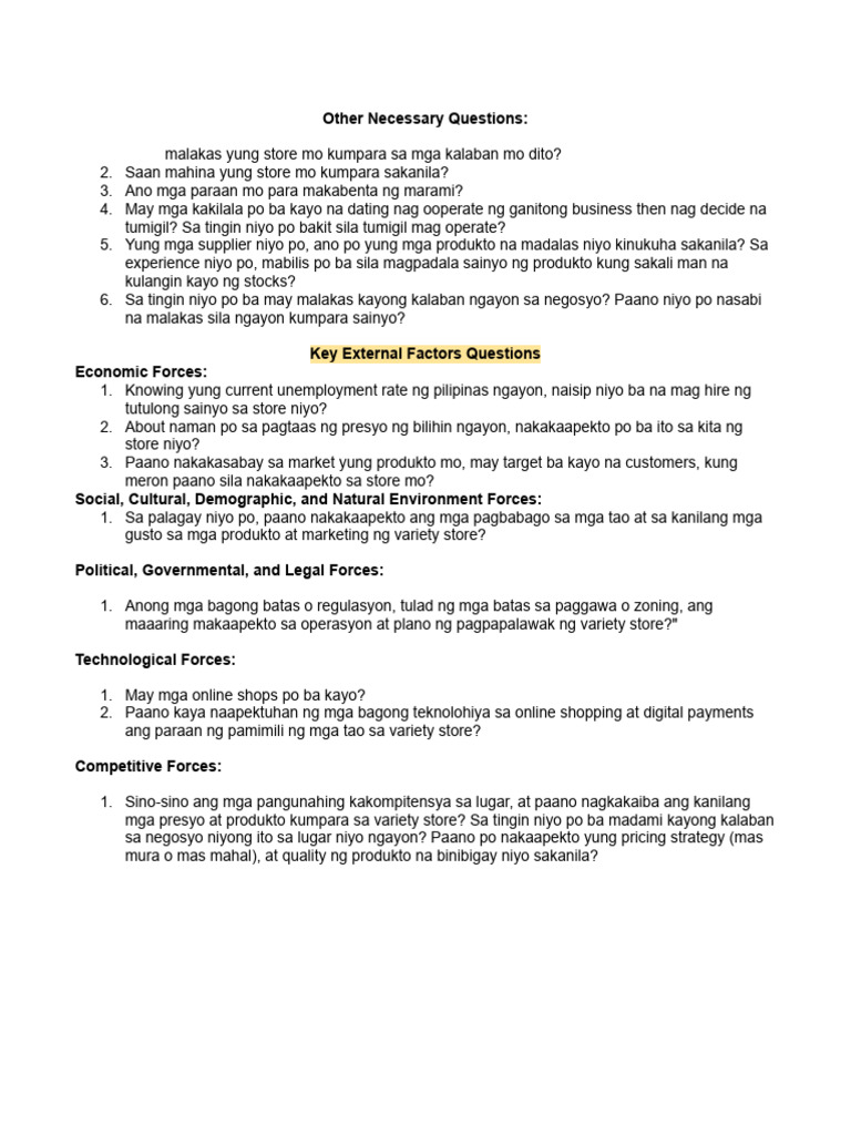 Paper 4 - Final Questionnaire | PDF