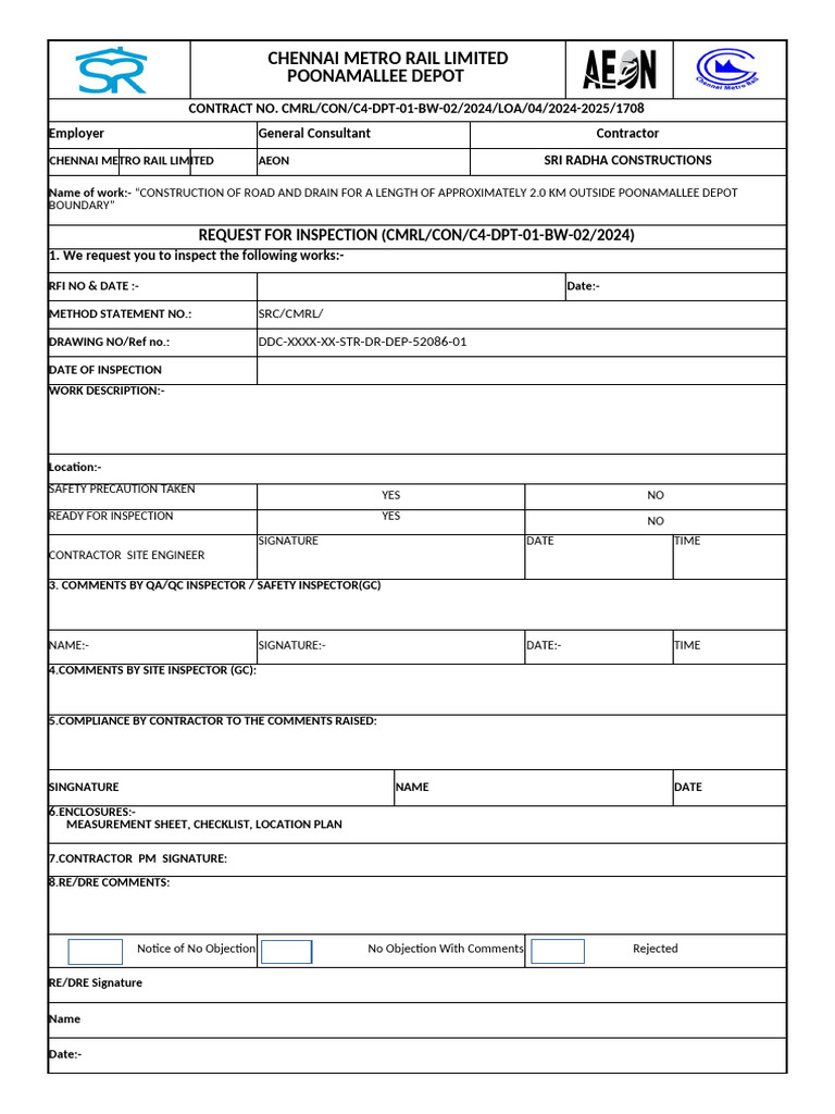 BW 02 Checklist Format | PDF | Concrete | Building Engineering
