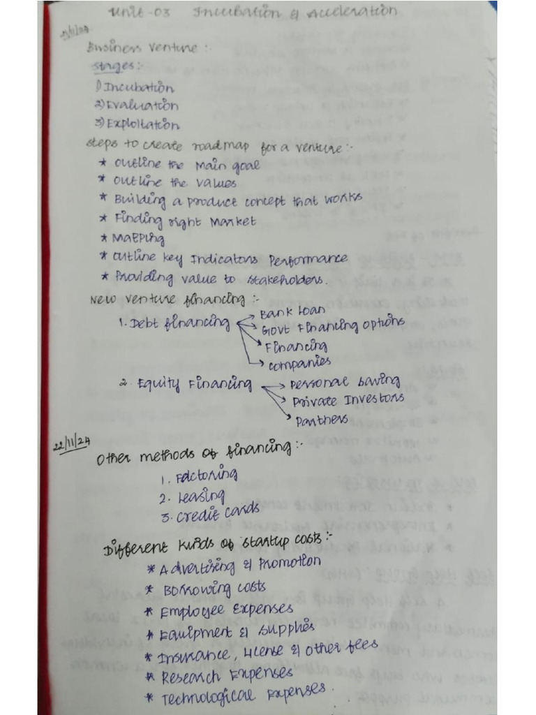 Entrepreneurship Unit-3 | PDF