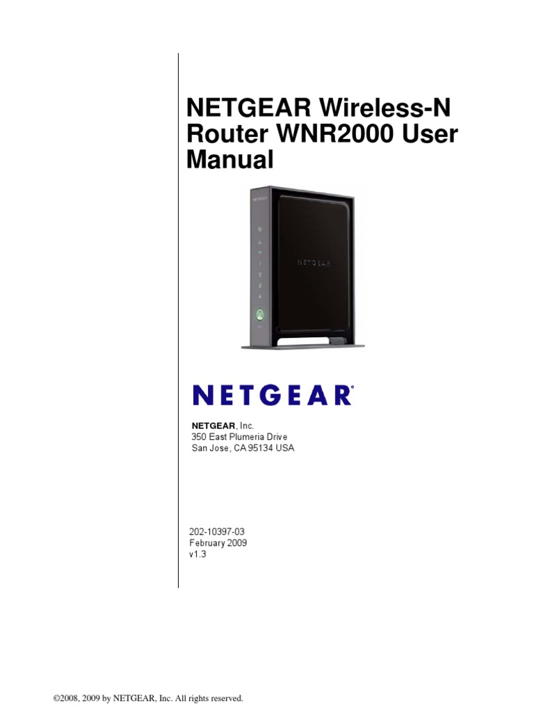 Netgear WNR2000 v1.3 Manual | PDF