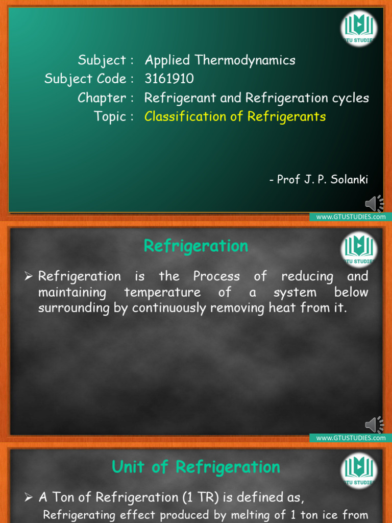 Classification of Refrigerants Explained | PDF | Refrigeration ...