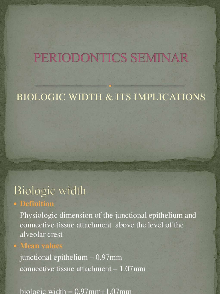 Biologic Width | PDF