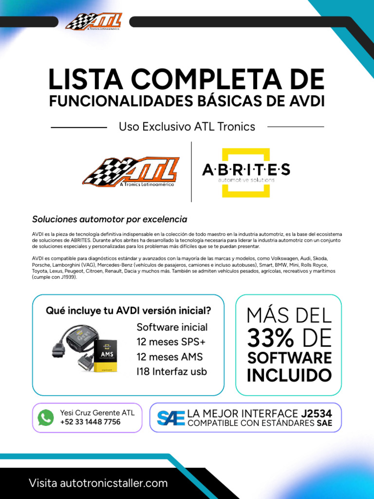 AVDI_ATL_Inicial | PDF | Tecnología de vehículos | Tecnologías automotrices