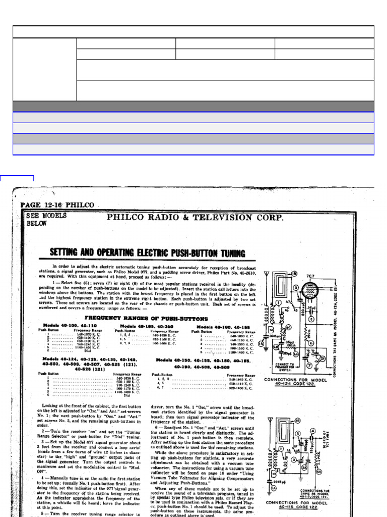 Philco 40 135 | PDF