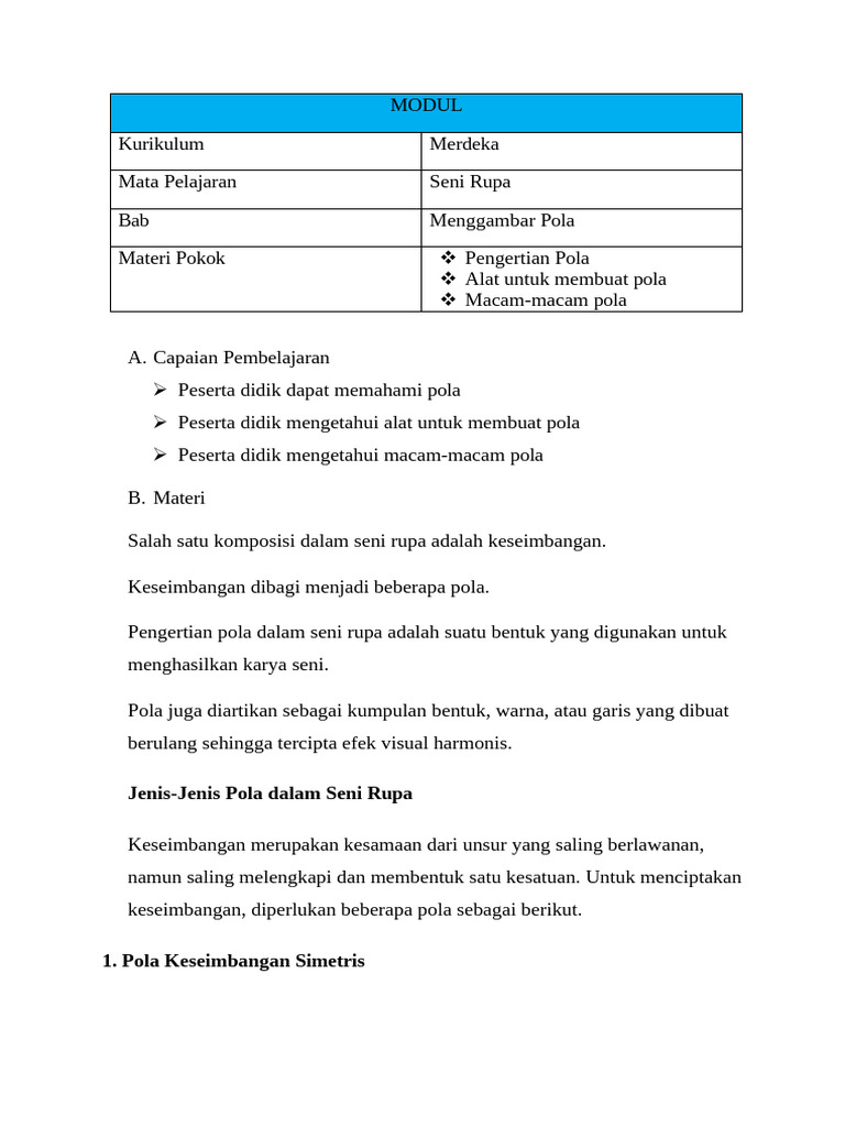 Modul Seni Rupa Kelas 2 SD | PDF