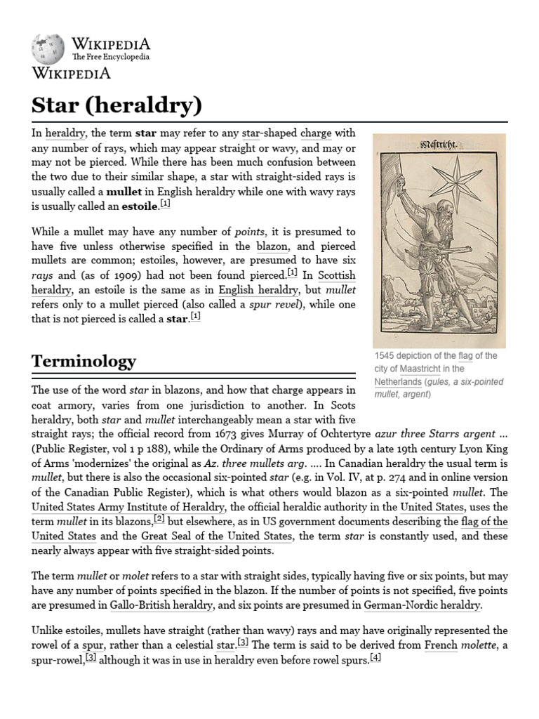 Star (Heraldry) - Wikipedia | PDF | Symbols | Heraldry