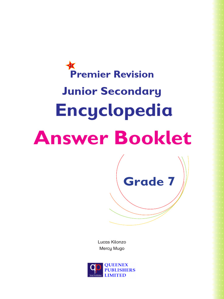 Grade 7 Premier Revision Answers | PDF | Numbers | Odds