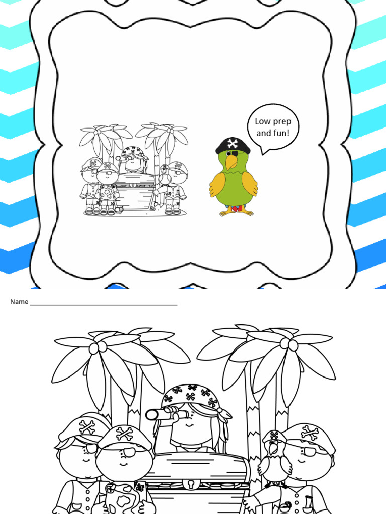 Pirate Themed Following Directions Freebie!: by Kathy Babineau MS, CCC ...