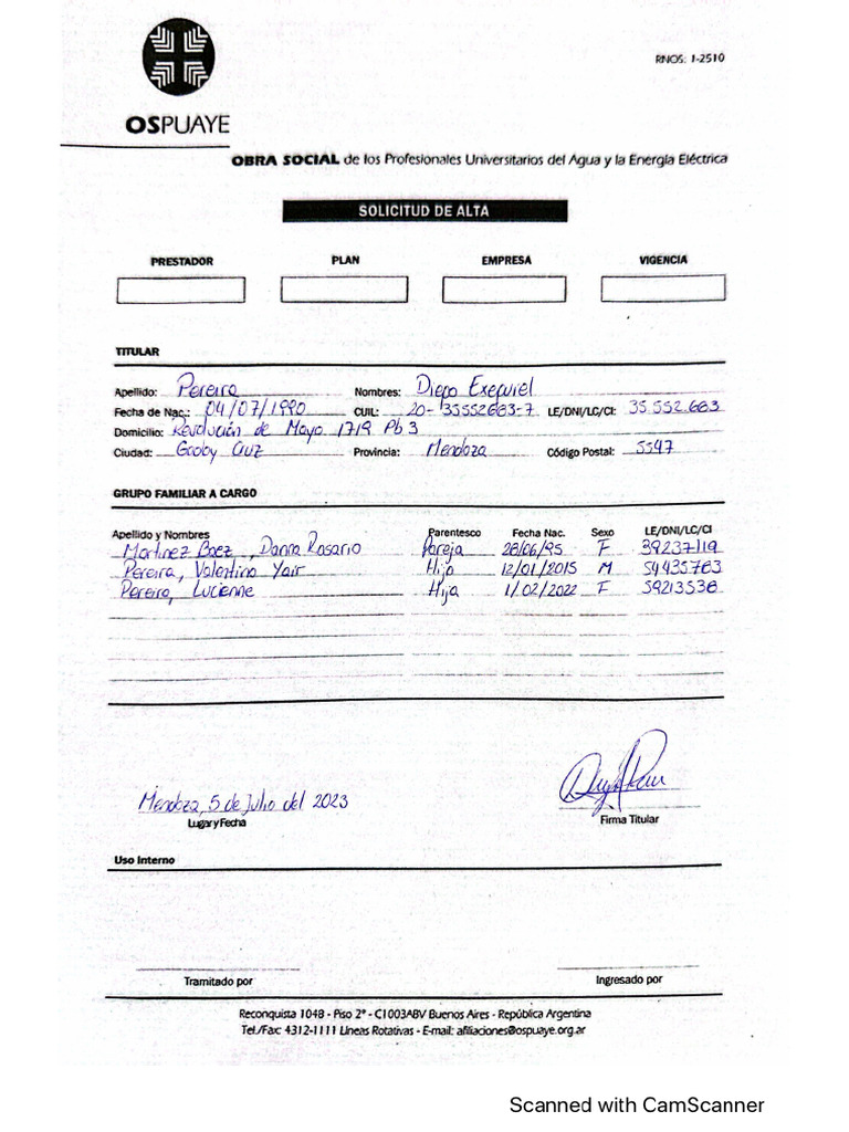 formulario 2 osep | PDF
