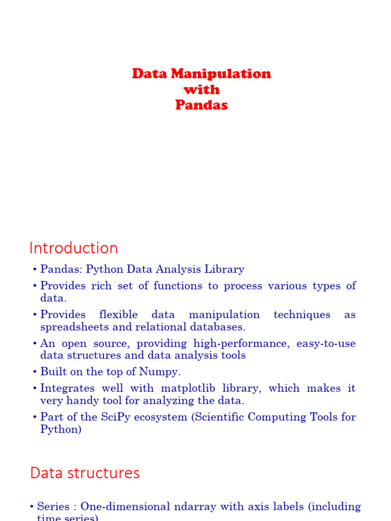 Session2-DM Using Pandas | PDF | Software Engineering | Information Technology