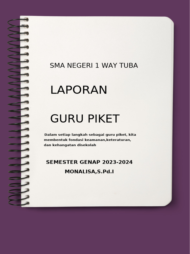Laporan - Guru - Piket - Sman - 01 Way Tuba | PDF