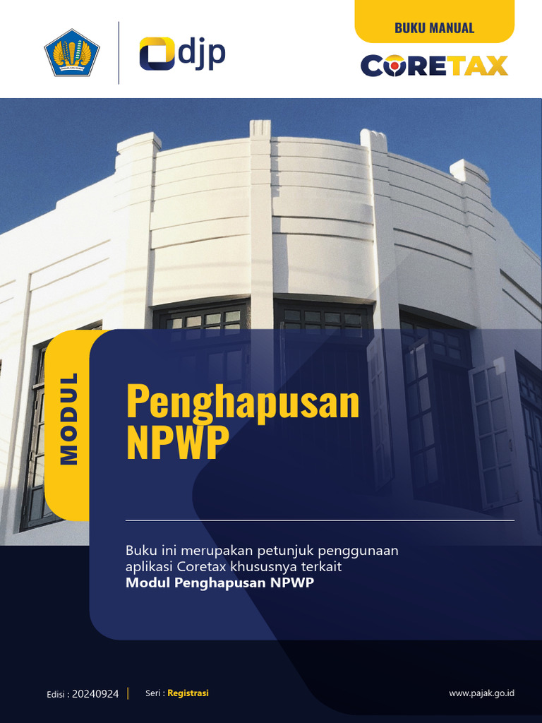 Buku Manual Coretax 2024 - Penghapusan NPWP | PDF