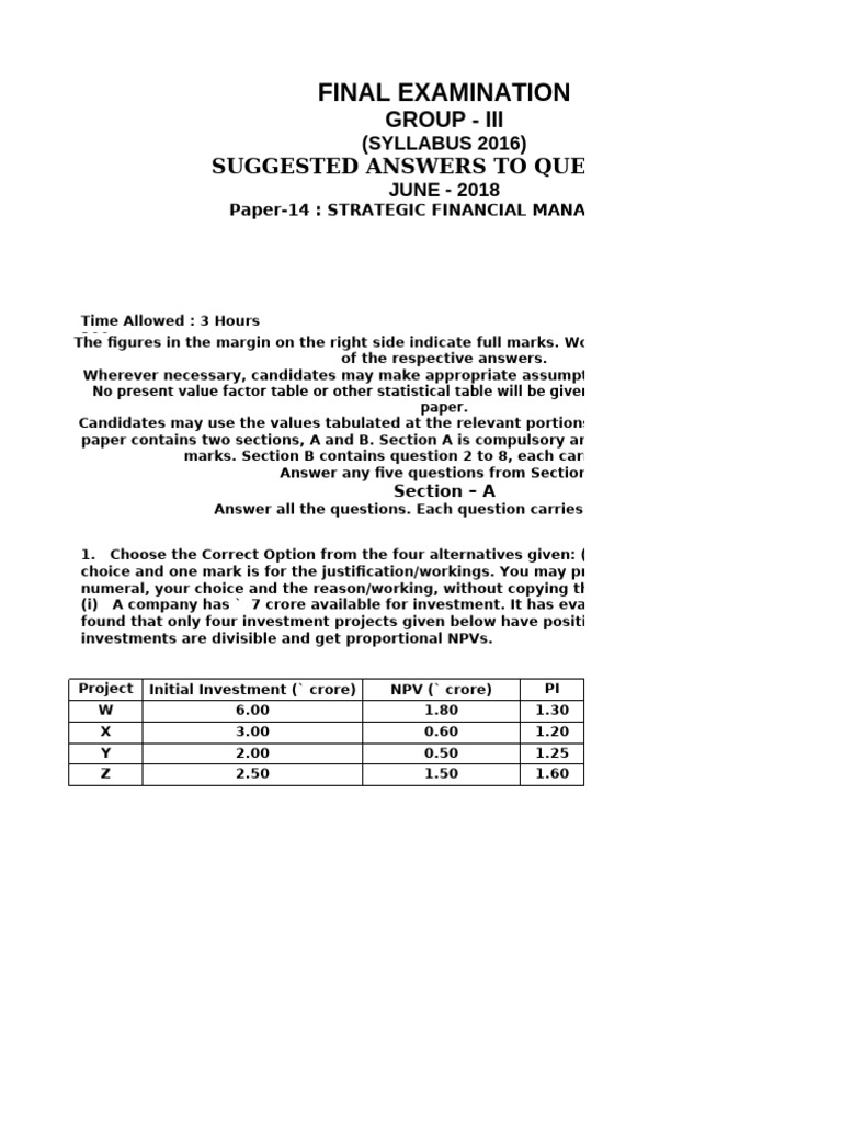 P14 | PDF | Option (Finance) | Net Present Value