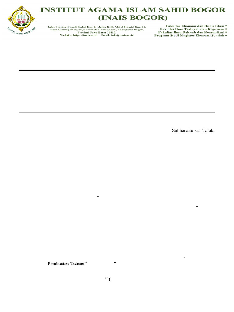 Soal UTS FEBI INAIS Bogor Pendidikan Anti Korupsi Semester Gasal 2020-2021-Rif 2 November 2020 ...