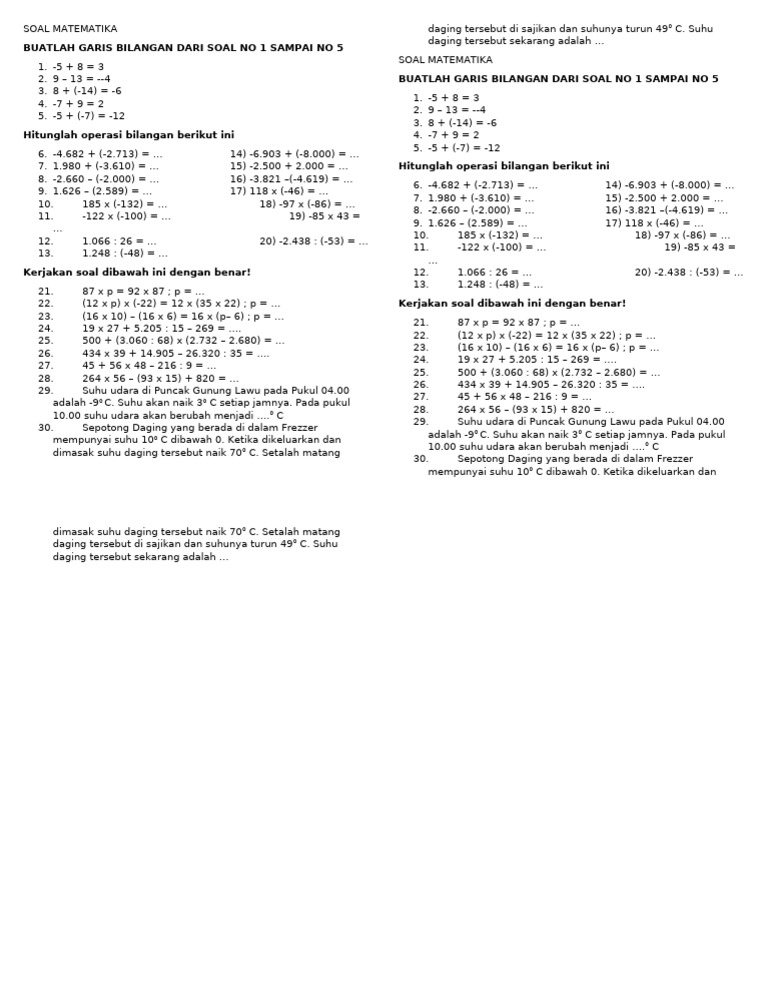 Soal Matematika | PDF