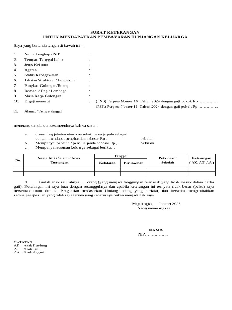 Format Skumptk Asn | PDF