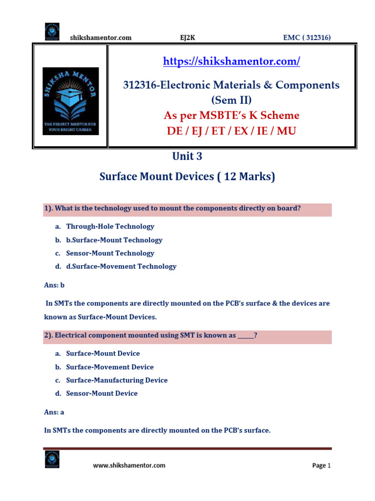 Chapter 04 Smd Smt Pcb Pdf Printed Circuit Board Soldering