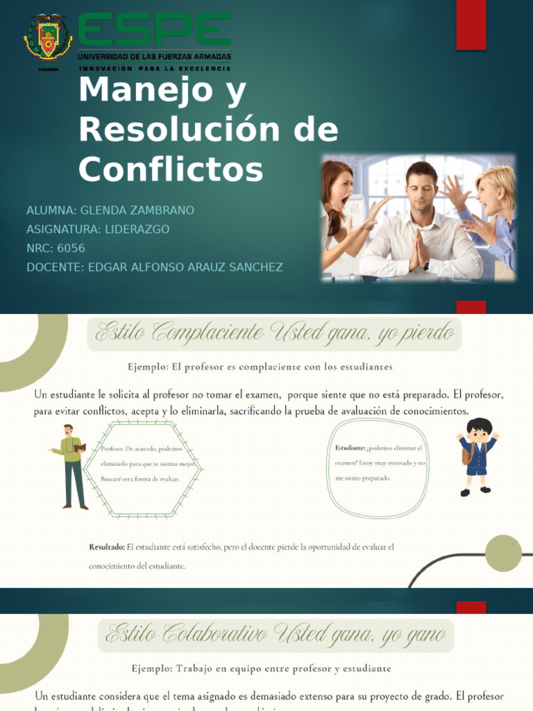 Conflictos: Estrategias de Resolución | PDF