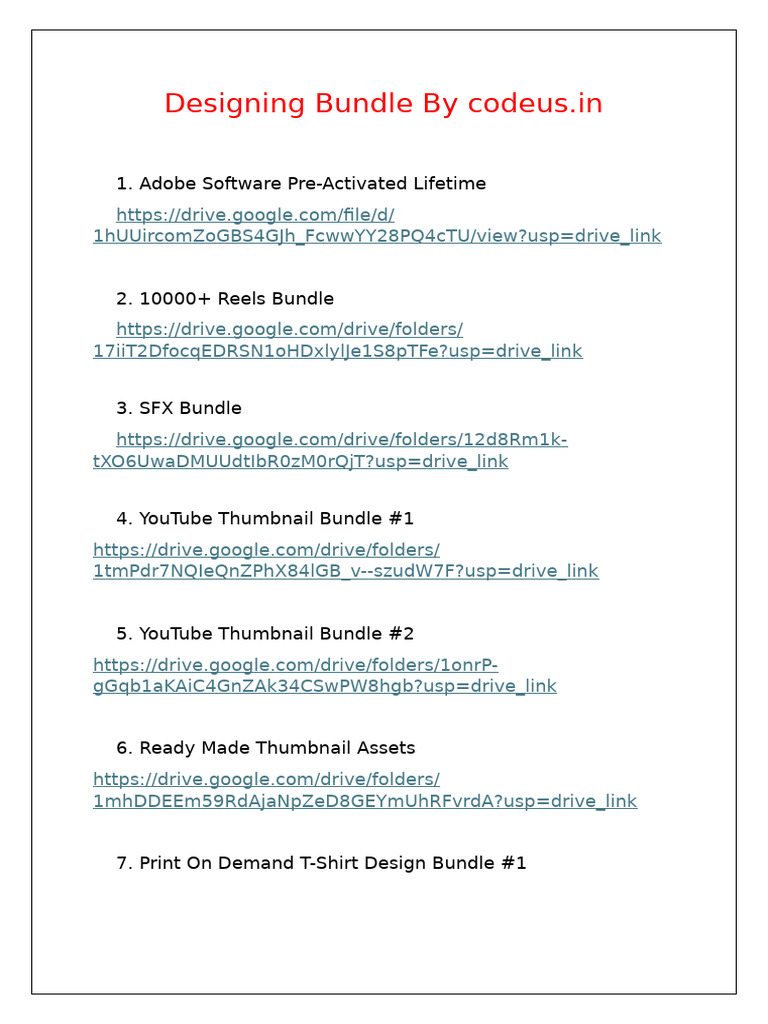 Designing Bundle By codeus | PDF