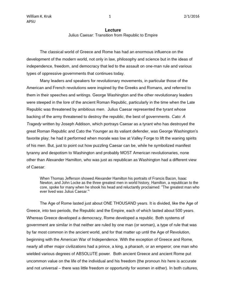 1210 Lecture 4 Julius Caesar | PDF | Julius Caesar | Ancient Rome