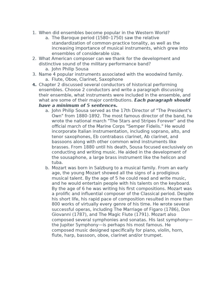 History of Musical Ensembles and Composers | PDF | Musicology | Musical ...