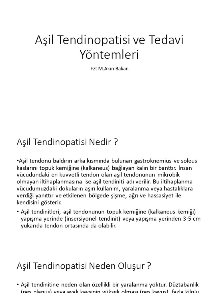 Aşil Tendinpatisi | PDF