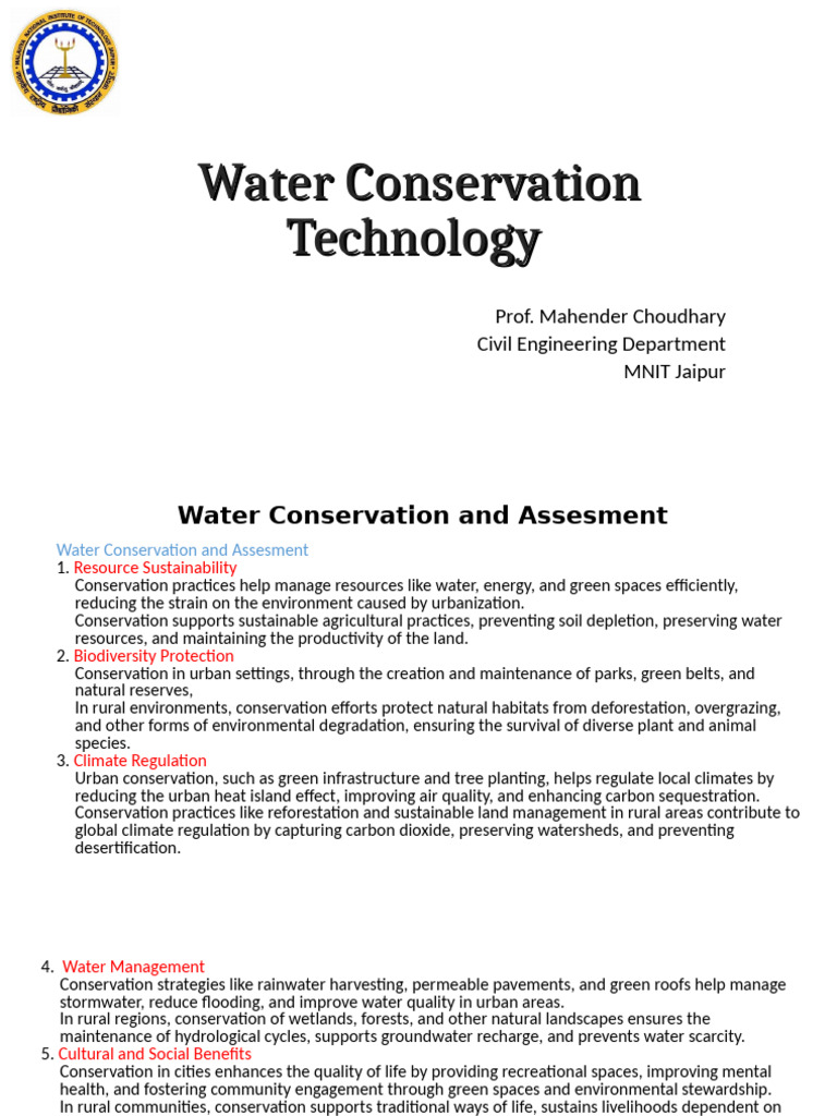 Comprehensive Water Conservation Strategies | PDF | Surface Runoff ...