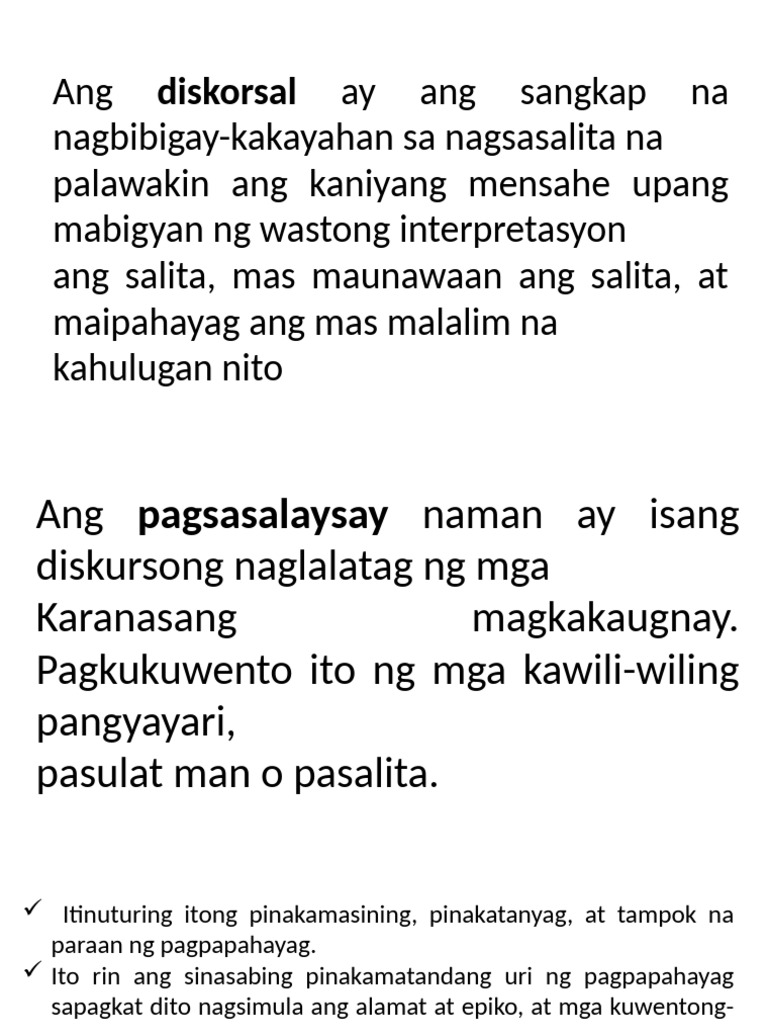 Pagsasalaysay | PDF
