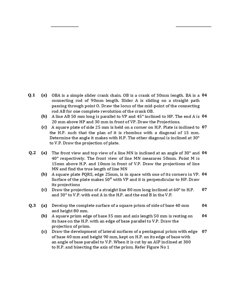EGD MSE-2 Paper (2023-24) | PDF | Classical Geometry | Euclidean Geometry