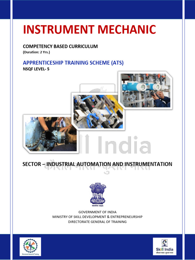 ATS Instrument Mechanic NSQF 5 | PDF | Apprenticeship | Calibration