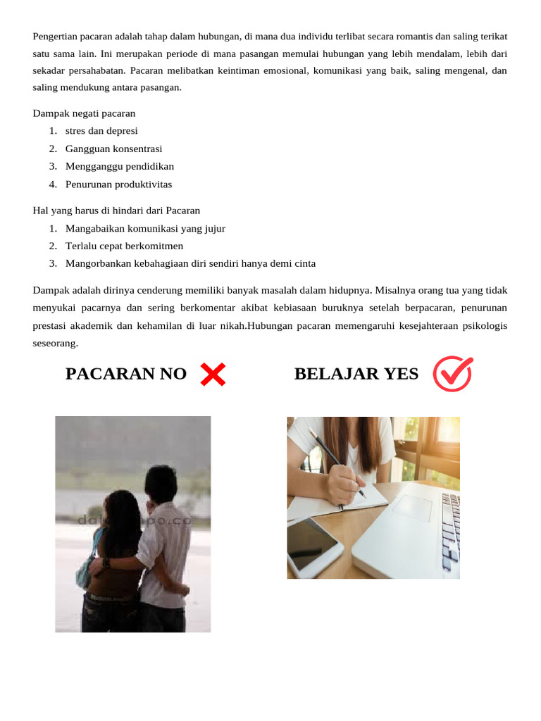 Pengertian pacaran adalah tahap dalam hubungan | PDF