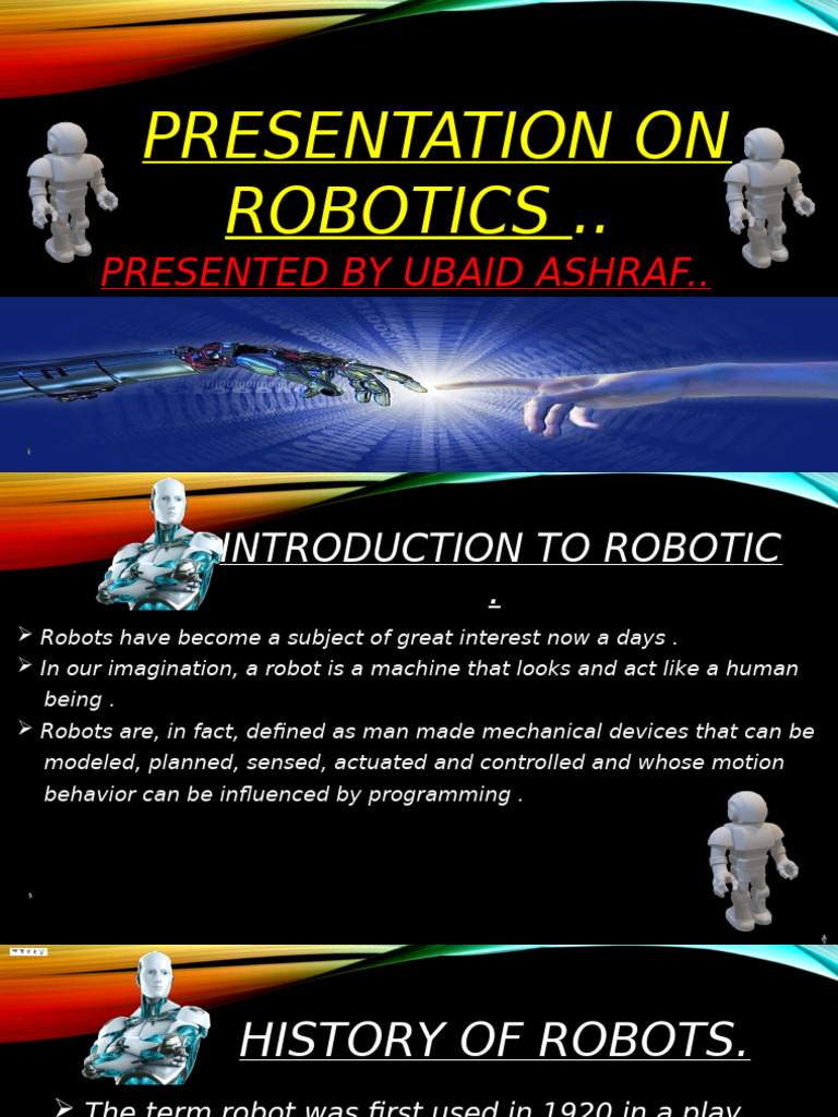 Presentation On Robotics | PDF | Robot | Robotics
