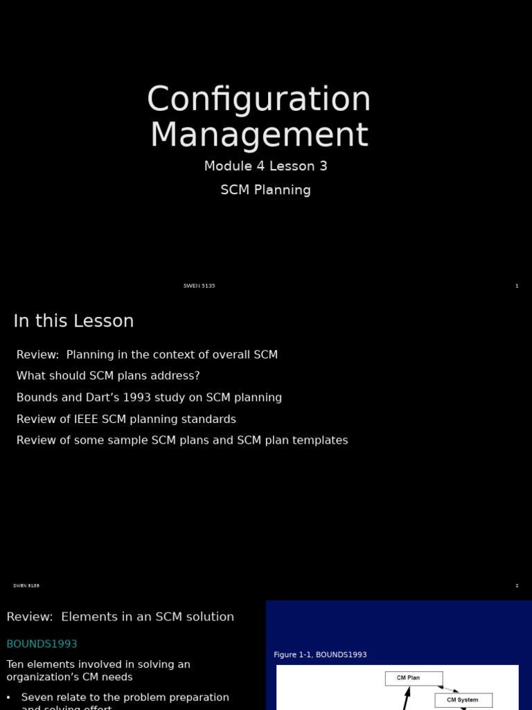 SWEN 5135 Module 4 Lesson 3 SCM Planning | PDF | Version Control | Information Technology Management