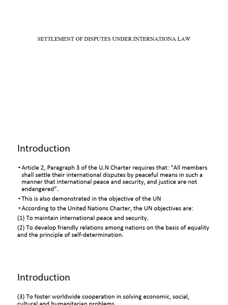 International Dispute Settlement Mechanisms | PDF | Global Politics | International Relations