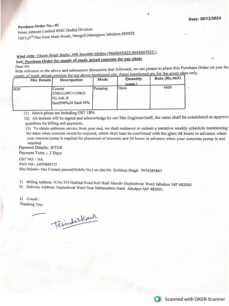 Tejinder Kaur PO | PDF