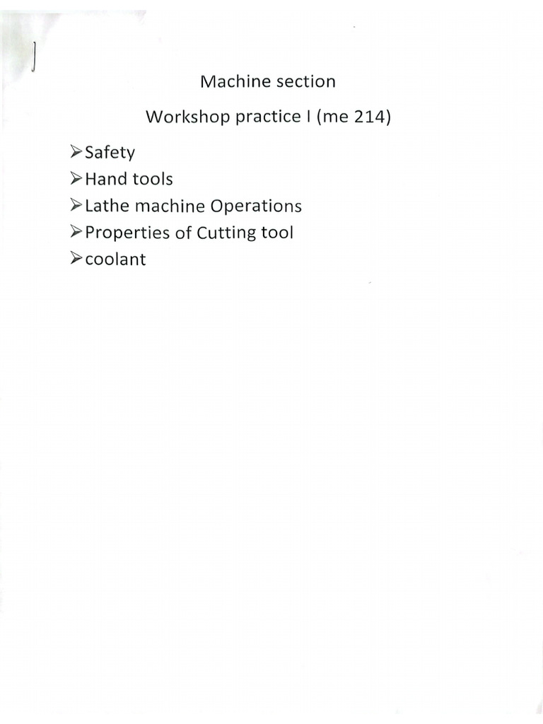 ME214-machine Section | PDF