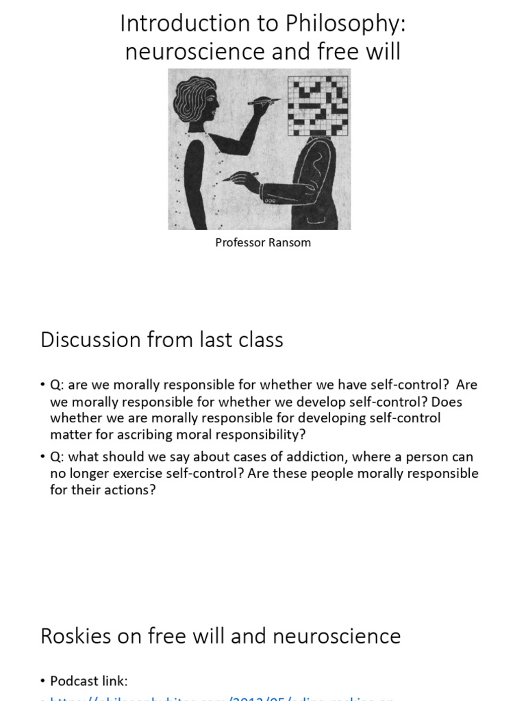 Neuroscience Free Will Fall 2024 | PDF | Free Will | Intention