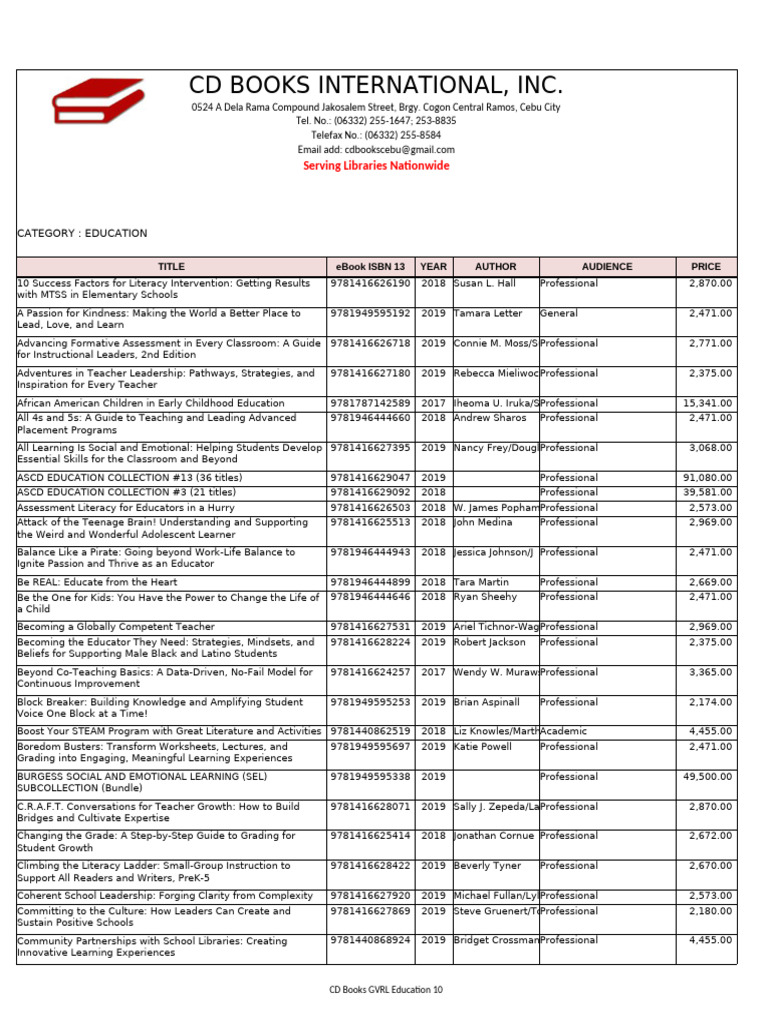 CD Books International | PDF | Teachers | Information Literacy