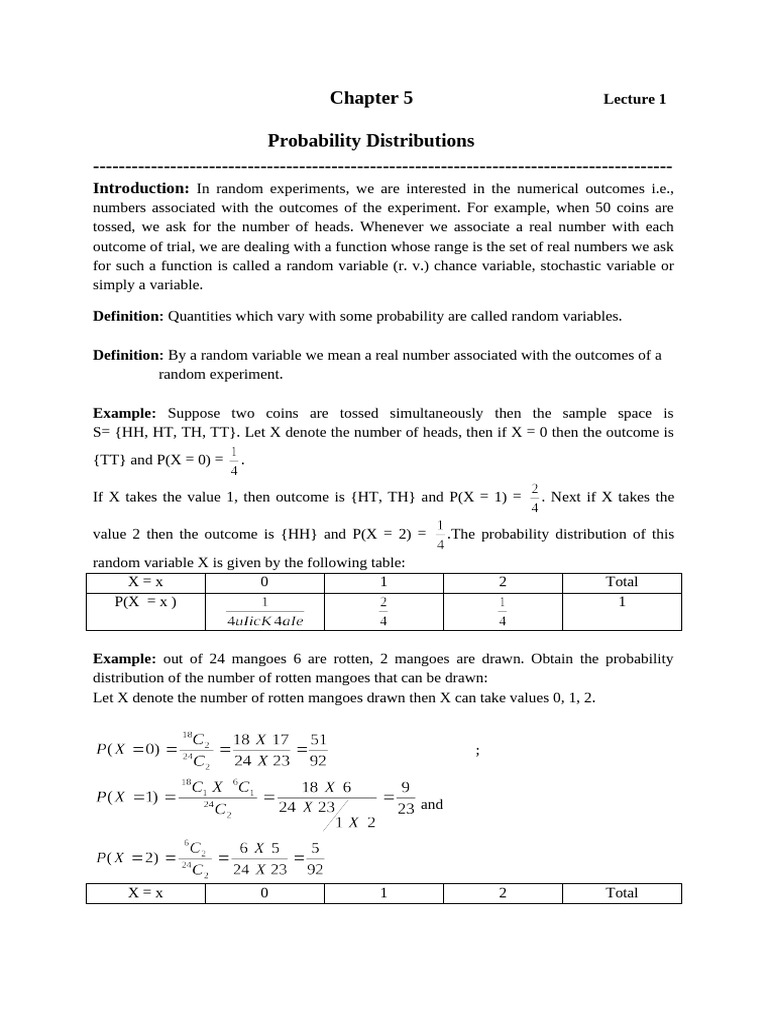 Probability Theory - D | PDF | Probability Distribution | Expected Value