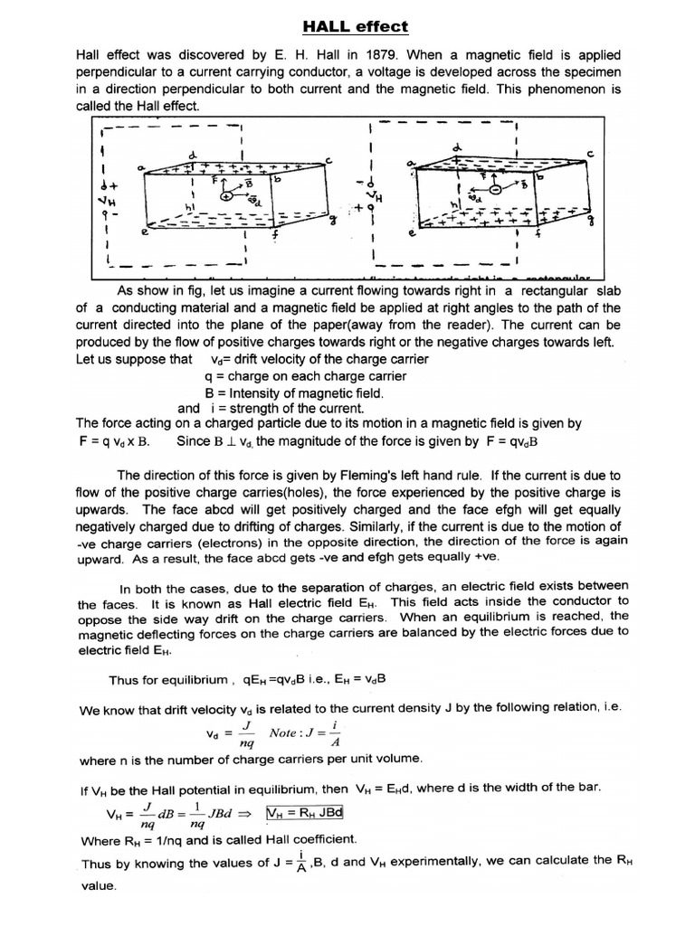 Physics Hall - Effect | PDF