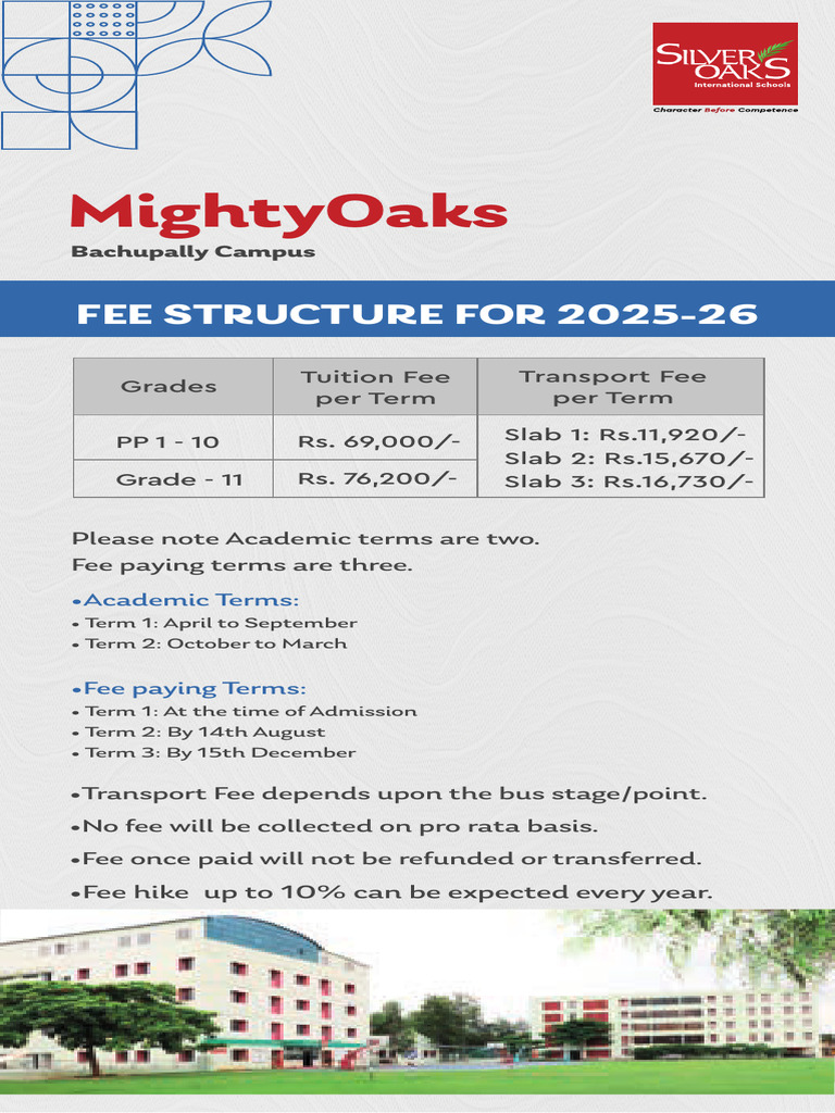 Unicent School Bachupally Fee Structure 2025-26 | PDF