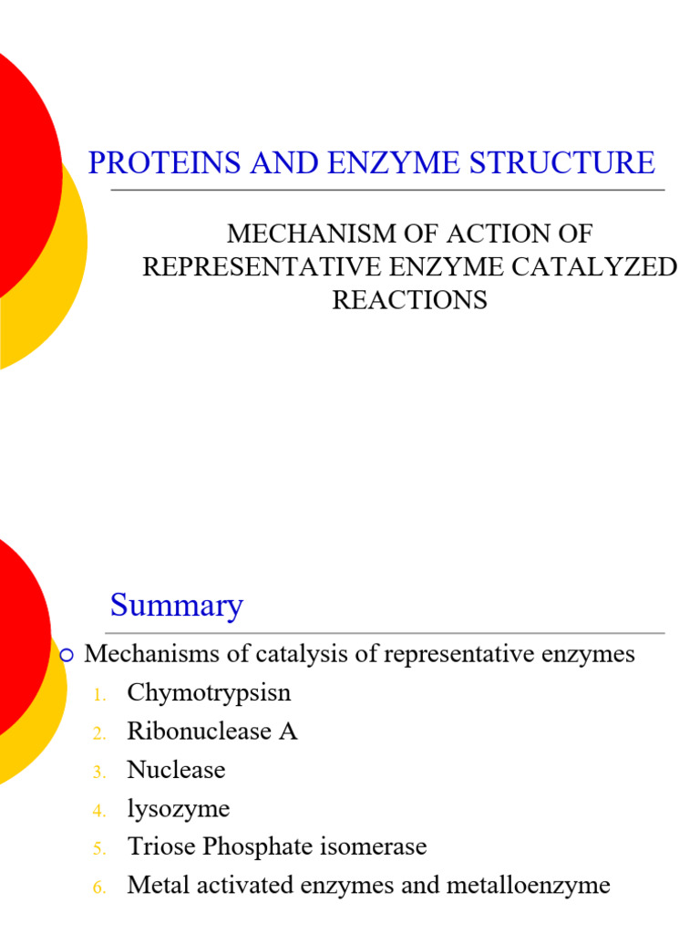 Examples of Mechanism of Enzyme Catalyzed Reactions | PDF | Active Site ...