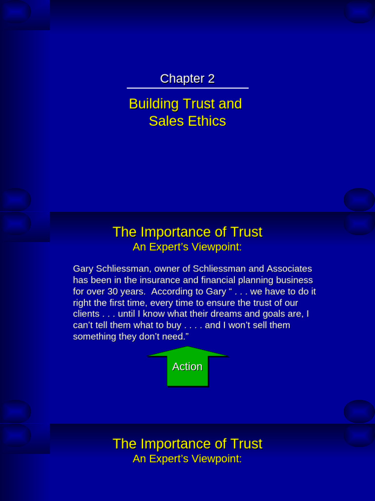 Chapter 2 Building Trust and Sales Ethics | PDF | Sales | Knowledge