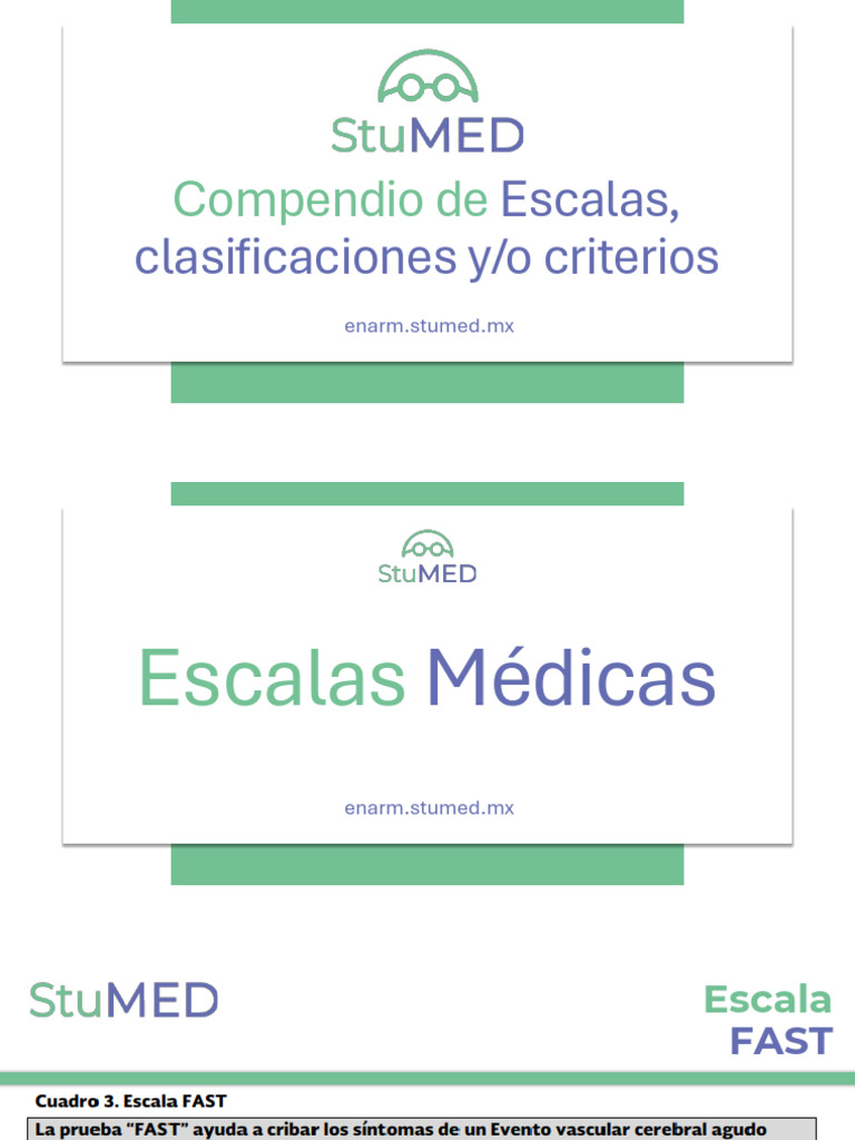 Escalas y Clasificaciones Médicas ENARM | PDF | Medicina CLINICA ...