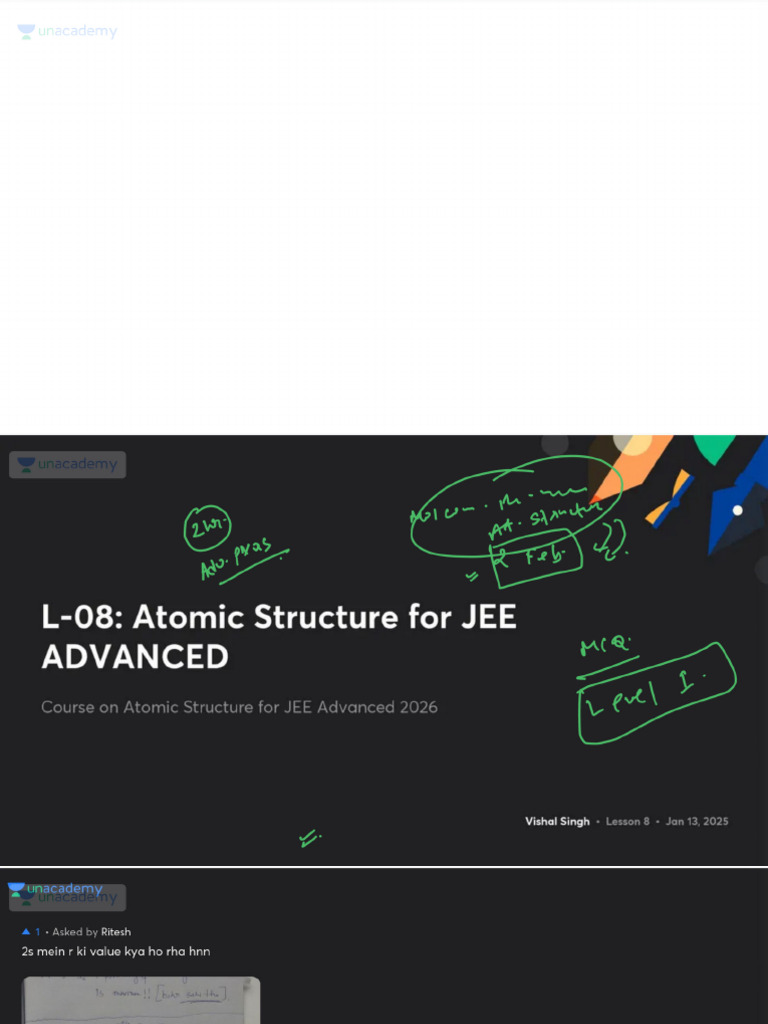 L08 Atomic Structure For JEE ADVANCED With Anno | PDF