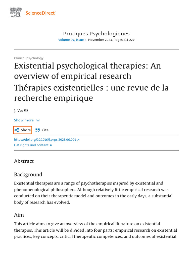 Existential Psychotherapy | PDF | Psychotherapy | Existentialism