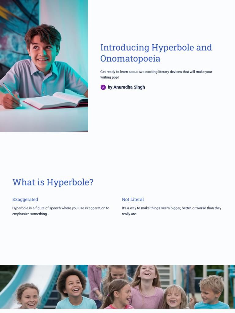Introducing-Hyperbole-and-Onomatopoeia | PDF