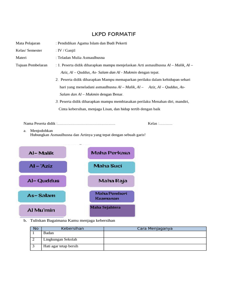LKPD Formatif | PDF