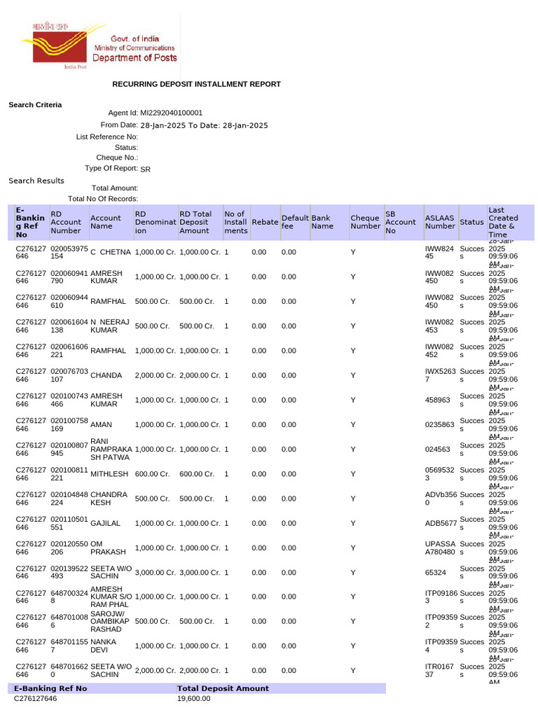 Recurring Deposit Installment Summary | PDF | Banking | Financial Services